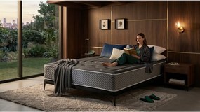Středně tvrdá/extra tvrdá pěnová oboustranná matrace 200x200 cm Premium Black Multizone – Moonia