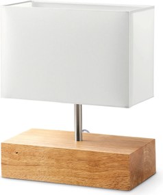 Stolní lampa s dřevěným podstavcem Eglo - barva: transparent