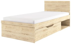 Jednolůžková postel 90 cm ORIT (dub san remo) (s roštem). 1053204