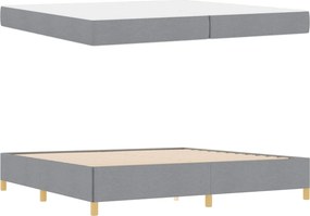 Rám postele Světle šedá 200 x 200 cm textil 3398962