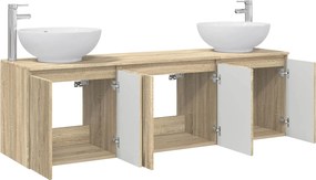 Sada koupelnových skříněk 3 ks Dub sonoma 49,5 x 44,5 x 65 cm 3405689
