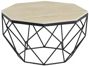 Designový konferenční stolek Beiwen 70 cm travertín černý