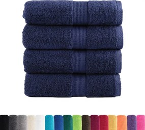 Prémiové ručníky pro hosty SOLUND 4 ks tmavě modré 30x50 cm 600 g/m² 137255