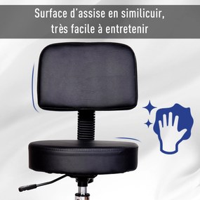 HOMCOM Rolling stool Pracovní stolička Kosmetická stolička Otočná stolička Profesionální salon