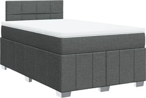 Box spring postel s matrací tmavě šedá 120x200 cm textil 3287036