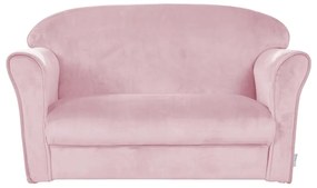 Světle růžová sametová dětská pohovka 78 cm Lil Sofa – Roba