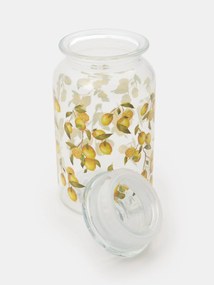 Sinsay - Glass food container with lid and lemon print - clear