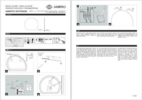 Zrcadlo Ambiente WHITEMOON 90 x 80 cm na chodbu do předsíně nástěnné do koupelny na zeď 411-484