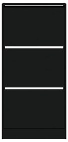 Botník černý 60 x 21 x 125,5 cm kompozitní dřevo - Default Title
