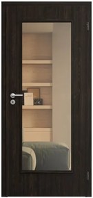 SAPELI ELEGANT KOMFORT M40 - CPL LAMINÁT - OTOČNÉ DVEŘE VČ. ZÁRUBNĚ - Wenge Průchozí šířka (cm): 110, Průchozí výška (cm): 210, Typ skla: Čiré sklo