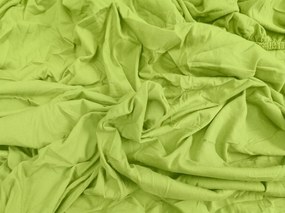 Jersey prostěradlo BASIC světle zelené 90 x 200 cm