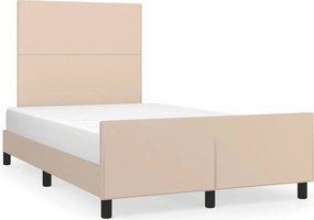 Rám postele bez matrace cappuccino 120x190 cm umělá kůže 3270553