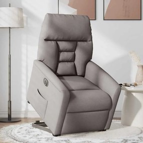 Elektrické zvedací polohovací křeslo taupe textil 3303059