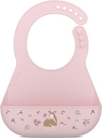 Světle růžový silikonový bryndák Fairy Garden – Mepal