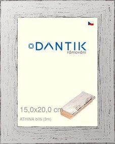 DANTIK rámeček 15x20 | ATHINA Bílá (Sklo Čiré)
