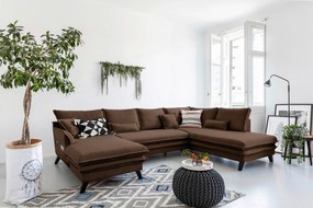 XXXLutz SEDACÍ SOUPRAVA, textil, hnědá P & B - Sedací soupravy - 002330007214