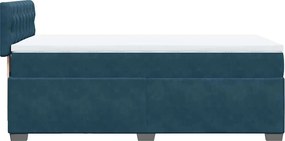 Box spring postel s matrací modrá 80 x 200 cm samet 3288472