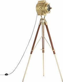 Stojací lampa na stativu masivní mangovníkové dřevo 193 cm 286204