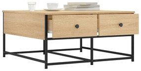Konferenční stolek dub sonoma 80 x 80 x 40 cm kompozitní dřevo - Default Title