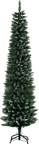 HOMCOM Vánoční stromek 190 cm, vysoce realistický, 570 větviček, nehořlavý, stabilní podstavec, zelená