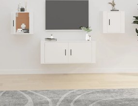vidaXL Nástěnné TV skříňky 2 ks 40 x 34,5 x 40 cm [816643] Barva: bílá s vysokým leskem