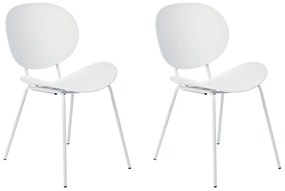 Sada 2 jídelních židlí bílé SHONTO Beliani