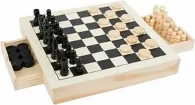 Small Foot Dřevěné kompaktní šachy 3v1 / od 6 let
