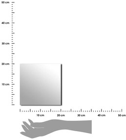 Zrcadlo Levi Squar, stříbrné, sada 4ks