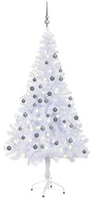 Umělý vánoční stromek s LED a sadou koulí 150 cm 380 větviček