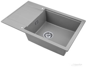 Gamma Modern 8010, 1-komorový granitový dřez 800x500x210 mm, šedá, GMA-ZM-8010-G