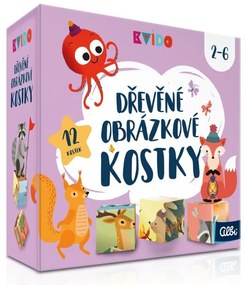 Albi Dřevěné obrázkové kostky Kvído
