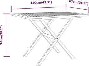 vidaXL 3dílný zahradní jídelní set s poduškami [3094300] Barva: Šedá