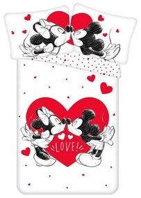 Povlečení Mickey a Minnie Love 05 Bavlna, 140/200, 70/90 cm