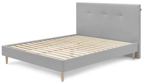Světle šedá čalouněná dvoulůžková postel s roštem 180x200 cm Tory – Bobochic Paris