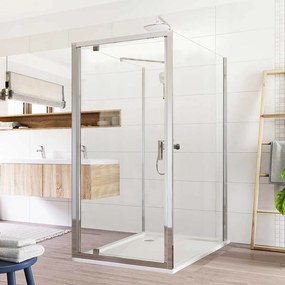 Mereo Lima sprchový kout obdélník pivot. dveře 2xboční stěna 80x90x80x190cm sklo Čiré 6mm ALU chrom CK87863K