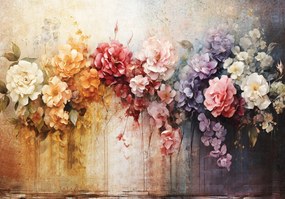 Postershop Fototapeta vliesová: Flowers Colorful Composition - 416x254 cm