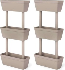 Zahradní truhlíky 6 ks 100 cm taupe 151825