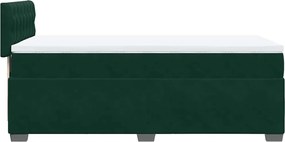 Box spring postel s matrací tmavě zelená 80 x 200 cm samet 3288471