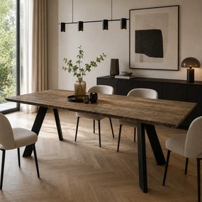 Vystavený jídelní stůl WALLIS 220 × 100 cm – Swiss dub
