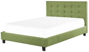Manželská postel 160 cm Rhiannon (zelená) (s roštem a matrací). 1075642