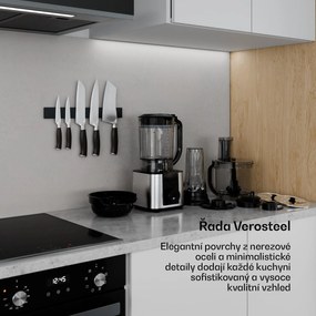 Klarstein Verosteel kuchyňský robot s mixérem | Hnětení, šlehání a odšťavňování | 1200 W | 2 l/1,75 l