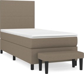 Box spring postel s matrací taupe 90x190 cm textil 3136401