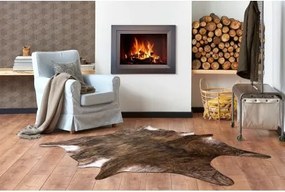 Kobercová umělá hovězí kůže, kráva G5072-1 hnědá kůže