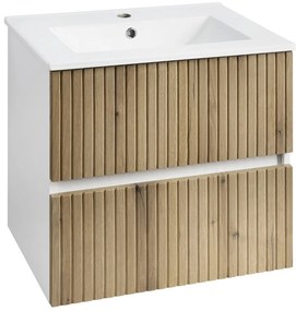Aqualine Aqualine, PANEDA STRIP umyvadlová skříňka 59,5x55x45,2cm, dub emporio, PN360