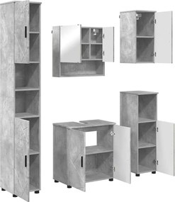Sada koupelnového nábytku 5 ks Betonově šedá 61 x 35 x 64 cm 3392986