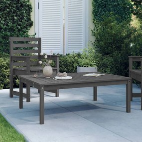 vidaXL Zahradní stůl šedý 121 x 82,5 x 45 cm masivní borové dřevo