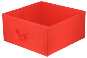 DOMINO - Úložný box textilní LAVITA světle červený 31x31x15