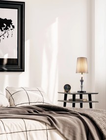 LED šedo-hnědá stolní lampa Damo