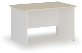 Kancelářský psací stůl rovný PRIMO WHITE, 1200 x 800 mm, bílá/třešeň