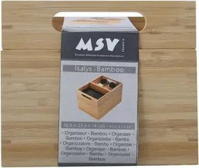 MSV ISALYS stohovatelný organizér bambus - 3 přihrádky